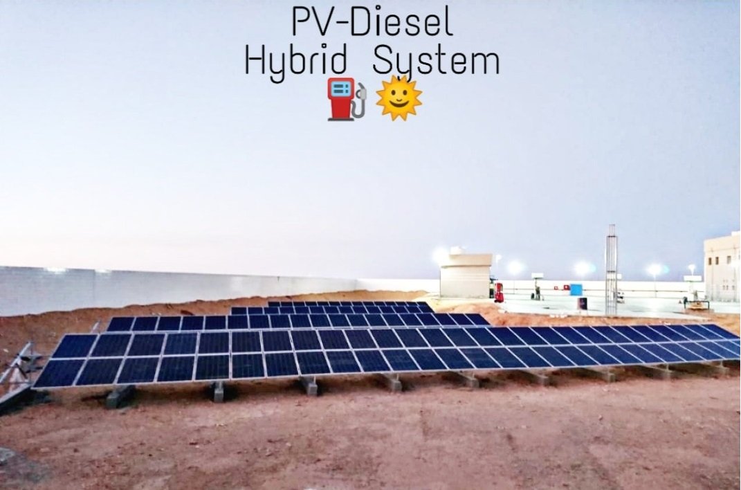 Gas Stations – Solar/ diesel Hybrid system - Mashreq For Energy Systems